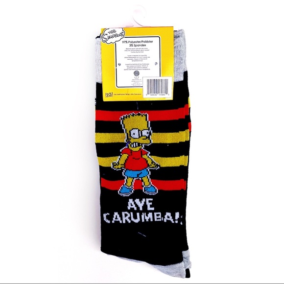 Underwear & Socks | The Simpsons Homer Bart Simpson Crew Socks 2 Pairs ...
